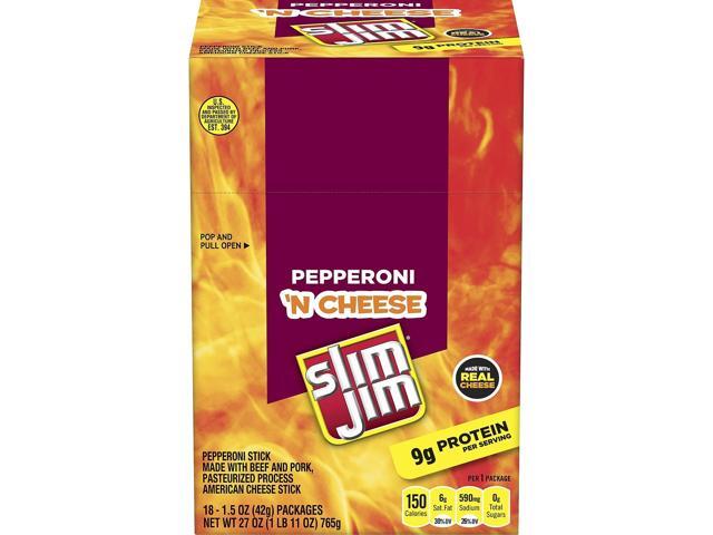 Click here for Slim Jim Pepperoni N Cheese Meat Stick 1.5 oz. 18/... prices