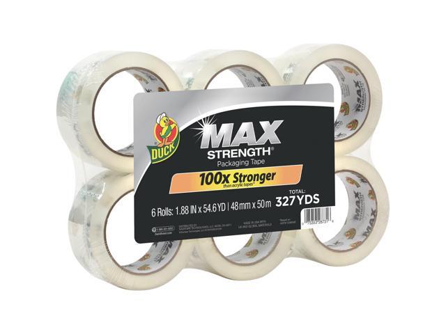 Duck MAX Packaging Tape 1.88 x 54.6 yds 3 Core Crystal Clear 6/Pack 241513
