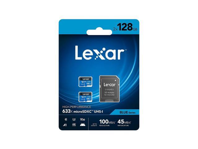 Click here for Lexar High-Performance 633x BLUE Series 128GB micr... prices