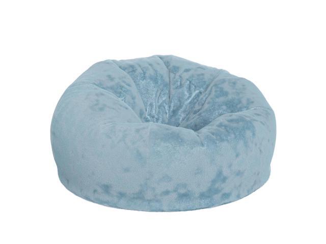Flash Furniture Duncan Furry Oversized Refillable Bean Bag Chair Teal (DGBEANLGFURTL)