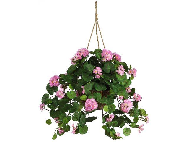 Click here for Nearly Natural 6609-PK Geranium Hanging Plant in B... prices