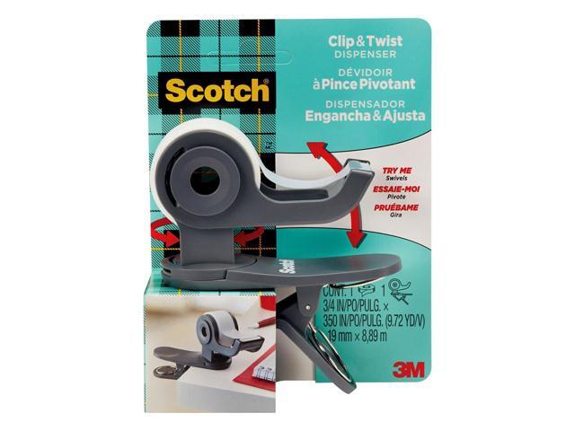 Click here for 3M Scotch Clip & Twist Desktop Tape Dispenser Gray... prices