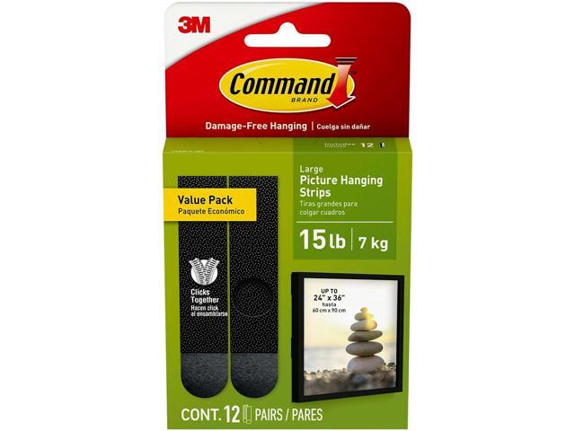 Command Large Black Picture Hanging Strips Value Pack 24393532