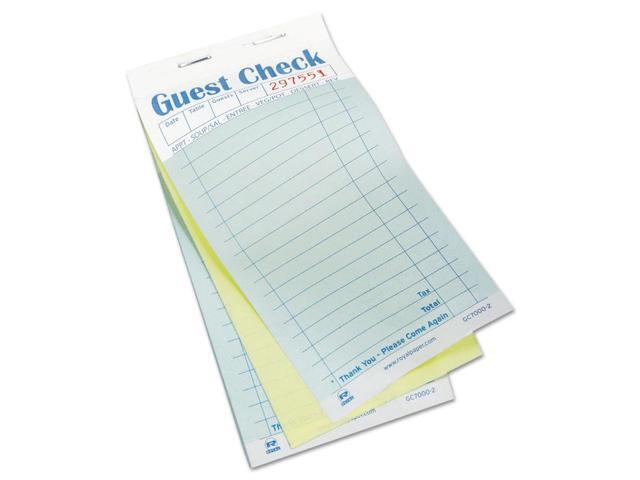 Click here for Royal Guest Check Book 3 1/2 x 6 7/10 50/Book 50 B... prices