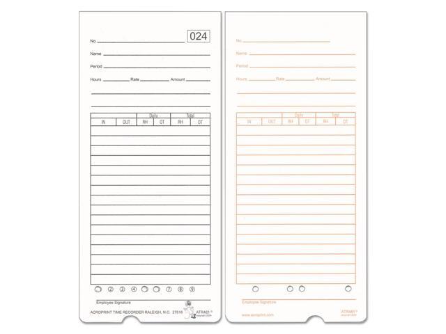 Click here for Acroprint Time Card for ATR480 Totalizing Electron... prices