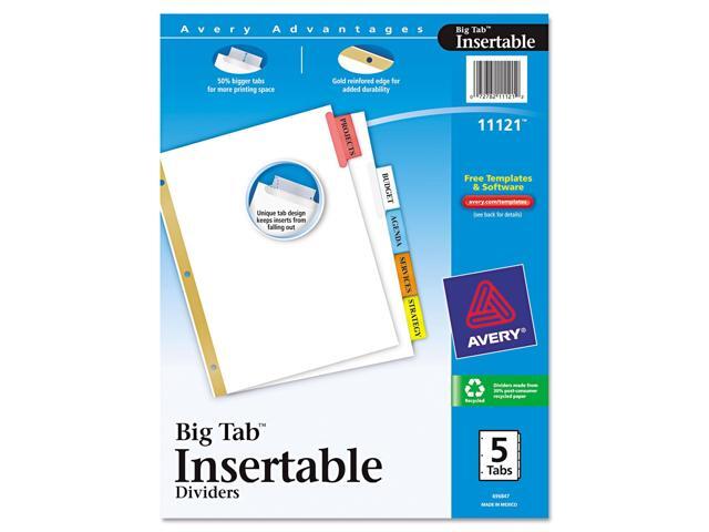 Click here for Avery Insertable Big Tab Dividers 5-Tab Letter 111... prices