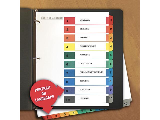 Click here for UNIVERSAL Table of Contents Dividers Assorted Colo... prices