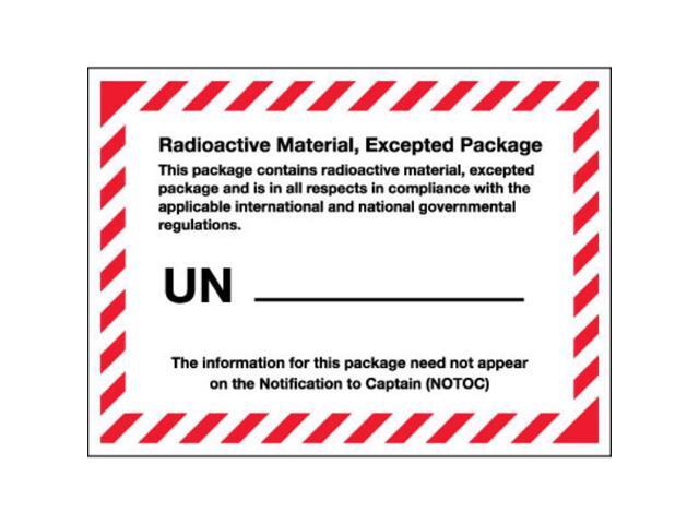 Click here for Tape Logic Labels Radioactive Material Excepted Pa... prices