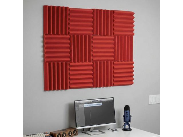 Click here for Wedge Acoustic Foam Sound Absorption Panels - Red... prices