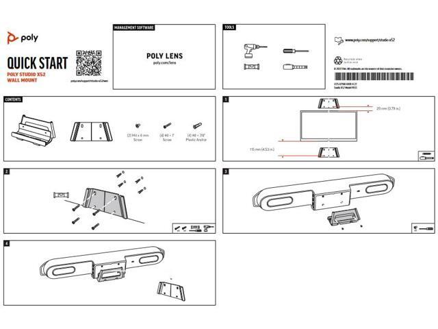 Click here for Poly Studio X52 Optional Wall Mounting prices