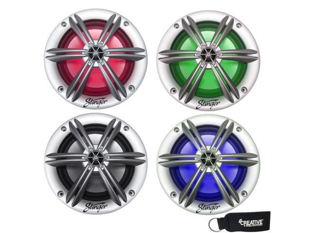 Click here for Two pairs of Stinger SEA65RGBS 6.5 Coaxial Speaker... prices