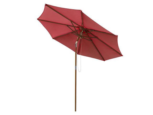 Click here for 9ft Wooden Patio Umbrella 8 Ribs Outdoor Garden Pa... prices