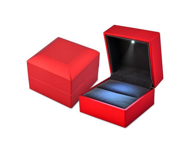 Click here for Yescom Heart Shape LED Ring Box Jewelry Wedding En... prices