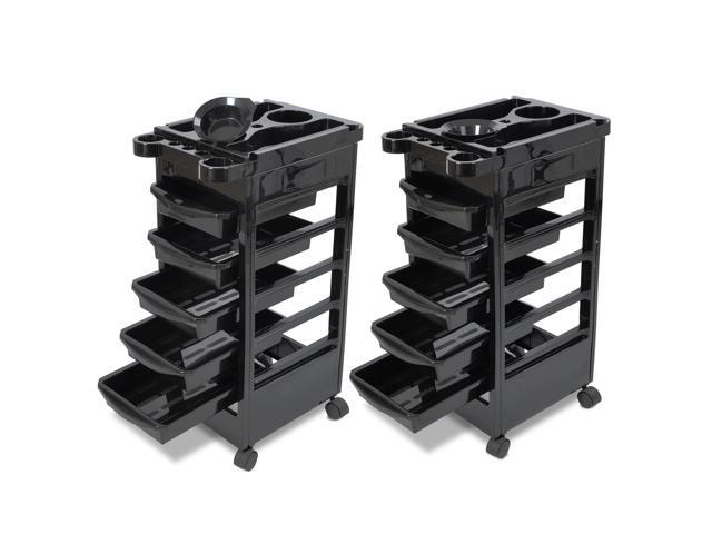 Click here for Byootique 2 Packs Salon Trolley Rolling Cart With... prices