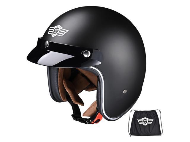 Click here for AHR RUN-O5 Retro 3/4 Open Face Motorcycle Helmet D... prices