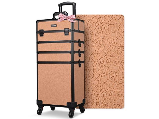 Click here for Byootique 4in1 Rolling Makeup Train Case Cosmetic... prices