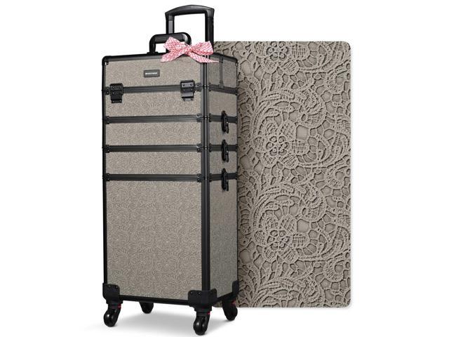 Click here for Byootique 4in1 Rolling Makeup Train Case Cosmetic... prices