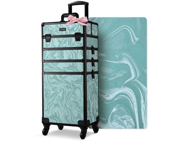 Byootique Rolling Makeup Train Case 4in1 Cosmetic Case - Green