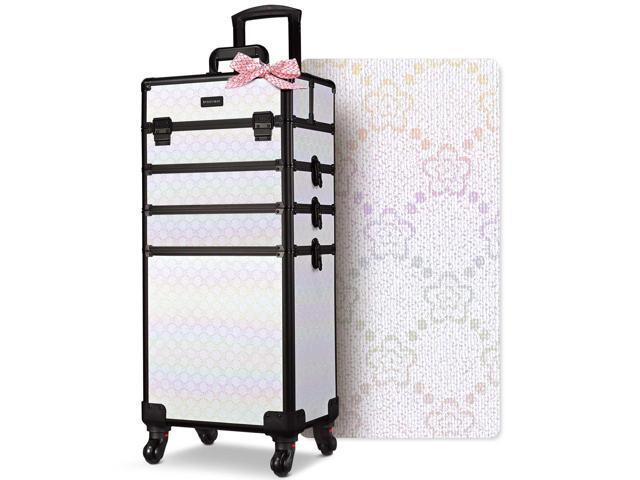 Click here for Byootique 4in1 Rolling Makeup Train Case Cosmetic... prices