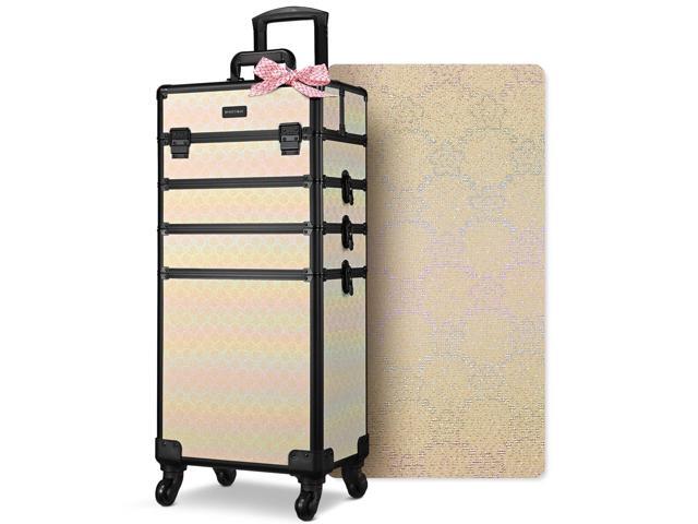 Click here for Byootique 4in1 Rolling Makeup Train Case Cosmetic... prices