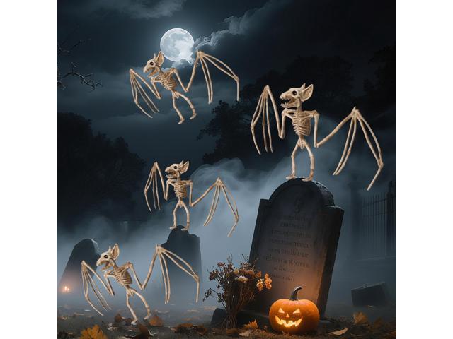 Click here for Yescom 4Pcs Bat Skeleton Halloween Decor Plastic H... prices