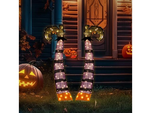 Click here for Yescom 4FT 2D Witch Legs Halloween Props Decoratio... prices