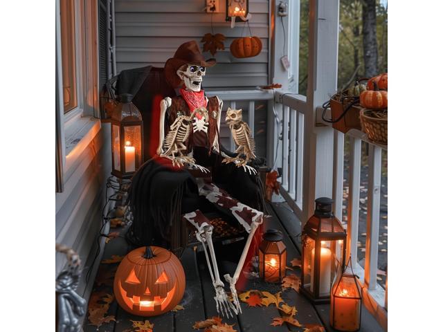 Click here for Yescom 5.4 Ft Life Size Cowboy Skeleton with Vultu... prices