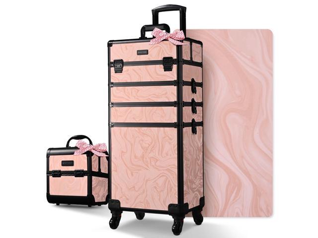 Click here for Byootique Rolling Makeup Train Case Trolley w/ Cub... prices