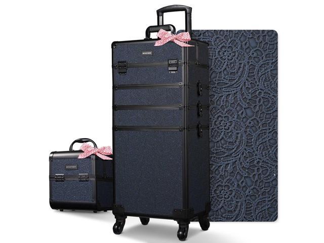 Click here for Byootique Makeup Train Case Trolley w/ Cube Case C... prices