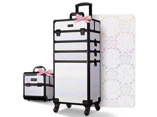 Click here for Byootique Rolling Makeup Train Case w/ Cube Case C... prices