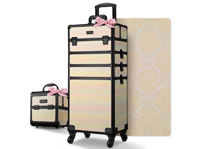 Click here for Byootique Rolling Makeup Train Case w/ Cube Case C... prices