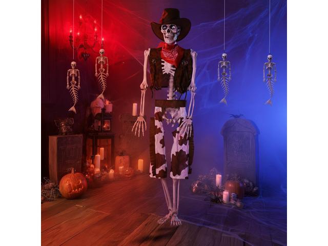 Click here for Yescom 5.4 Ft Life Size Cowboy Skeleton with 4 Pcs... prices