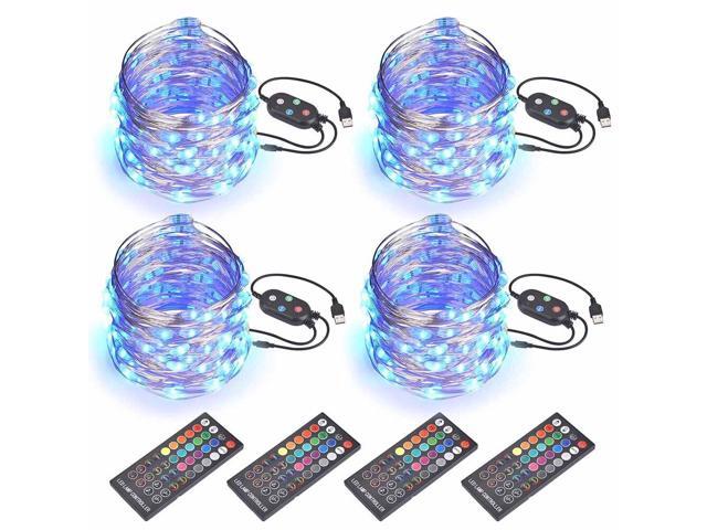 Click here for Yescom 4 Packs 33FT LED String Lights 100 Led RGB... prices