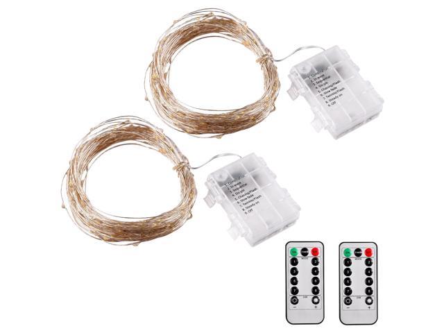 Click here for Yescom 2 Packs 66Ft LED Warm White Starry Fair Str... prices