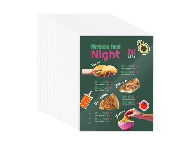 Click here for WeChef 8.5x11 Double-Sided All Clear Vinyl Menu Co... prices