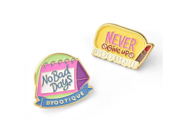 Click here for Byootique Inspirational Quote Badge Set Pin Brooch... prices