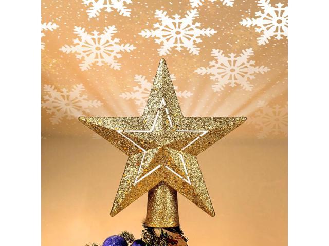 Click here for Yescom Christmas Tree Topper Star 3D Snowflake Rot... prices