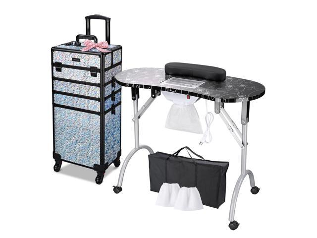 Click here for Byootique Folding Manicure Nail Table 4in1 Rolling... prices
