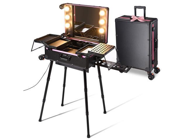 Click here for Byootique Rolling Makeup Case with Bulb Mirror Adj... prices