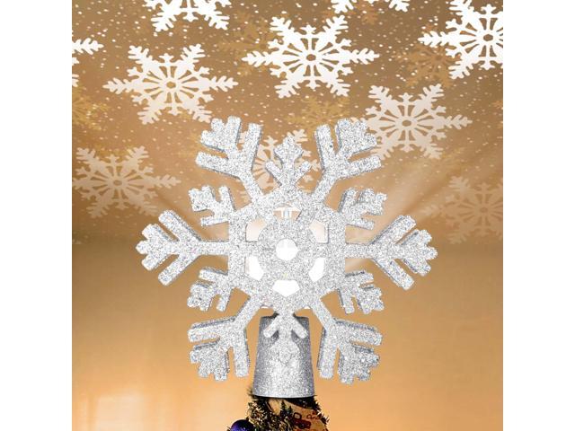 Click here for Yescom Christmas Tree Topper Star 3D Silver Snowfl... prices