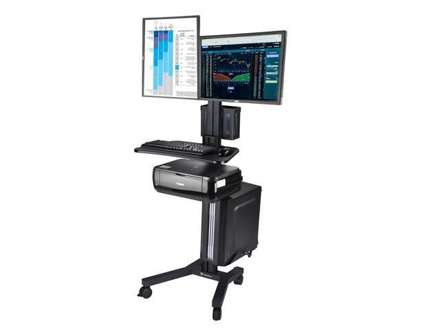 Click here for Desktop PC Mobile Cart for 2 Dual Monitor Printer... prices