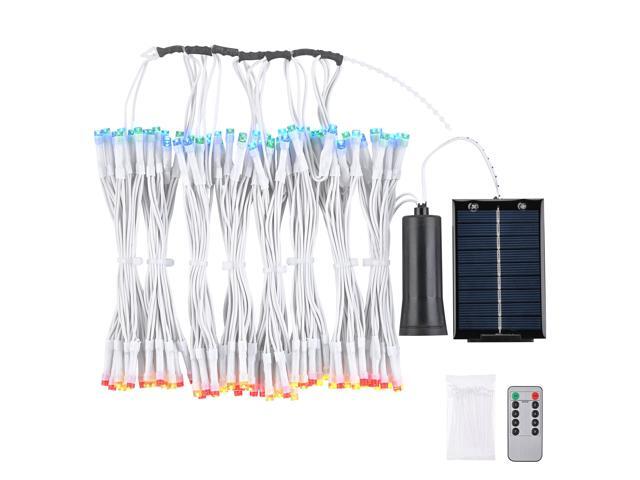 Yescom Patio Umbrella Solar String Light with Remote Control Timer Fit 8-Rib 8/9/10 Ft Outdoor 128 Rgb Led 8 Mode Camping Tents - Natrual
