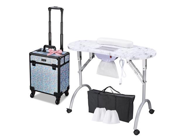 Click here for Byootique Folding Manicure Nail Table & Rolling Ma... prices