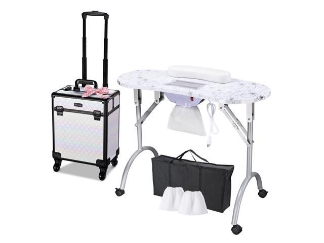 Click here for Byootique Folding Manicure Table & Rolling Makeup... prices