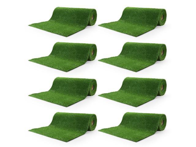 Yescom 8pcs 50x3 Ft Artificial Grass Turf 1.38" Fake Grass Rug Indoor Batting Tunnels Outdoor Synthetic Lawn - Green-1.38x22;