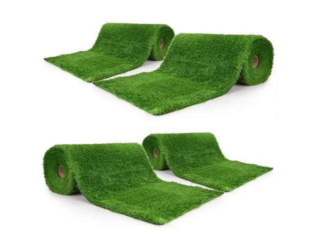 Yescom 4pcs 50x3 Ft Artificial Grass Turf 1.38" Fake Grass Rug Indoor Batting Tunnels Outdoor Synthetic Lawn - Green-1.38x22;