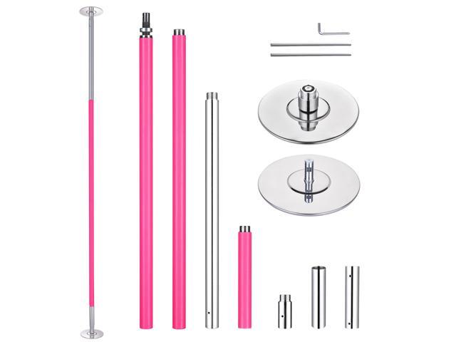 Yescom 11.7 Ft Static Spinning Dancing Pole Kit 45mm Silicone Party Club Exercise Pink - Natrual