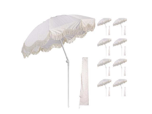 Click here for LAGarde 9 Pack 6Ft Fringe Patio Umbrella with Push... prices