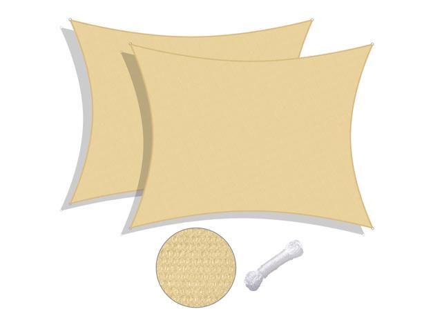 Click here for 10x13 Ft 97 UV Block Rectangle Sun Shade Sail HDPE... prices