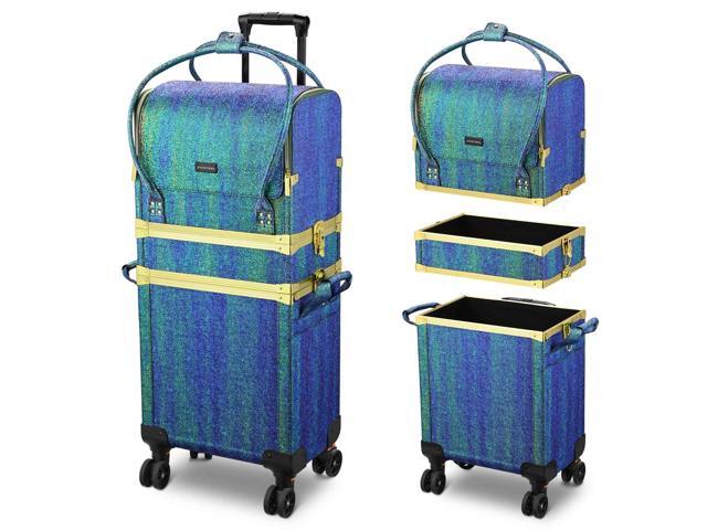 Click here for Byootique Malachite Green Makeup Train Case Lockab... prices